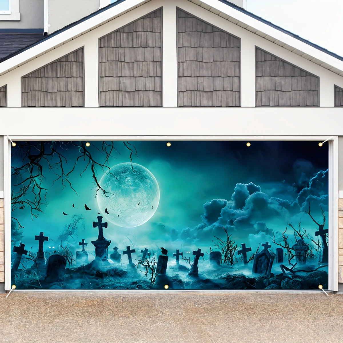Halloween-Garage-Door-Banner-Cemetery-Background-Home-Outdoor-Indoor ...