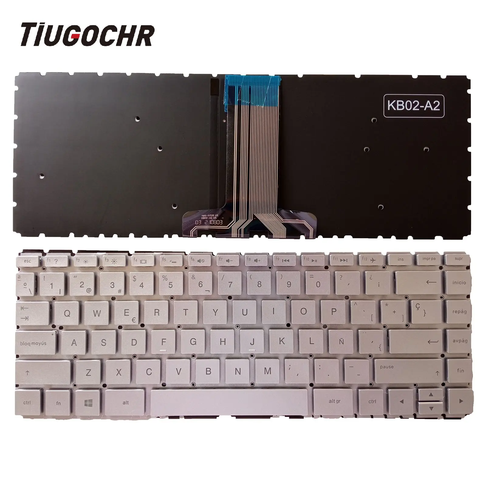 HP 파빌리온 X360 14 BA 14T BA 14M BA 14 BS 14 BW 키보드, 스페인어 백라이트 실버, 신제품 ...