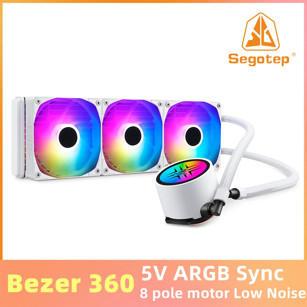 Segotep 360 ARGB Liquid CPU Cooler Water Cooling Fans Radiator PC ...