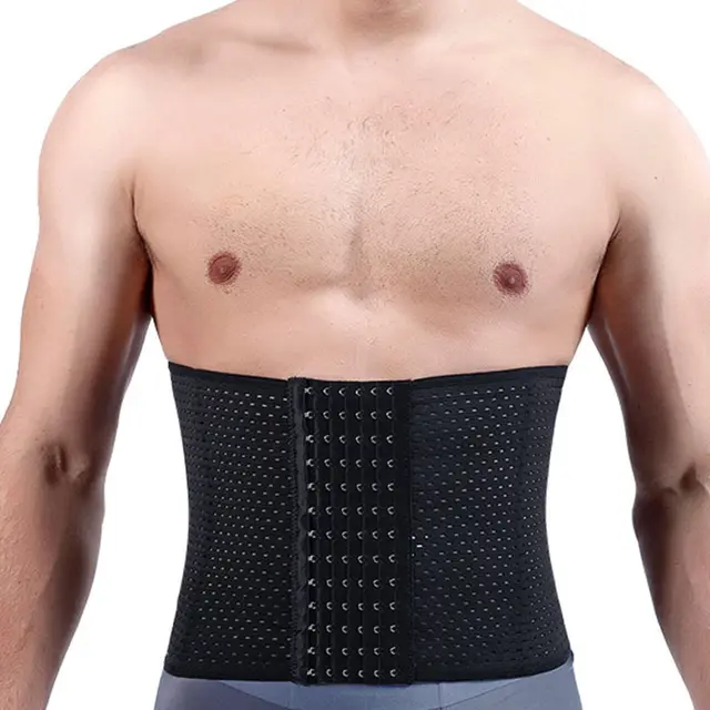 Men Compression Shapewear Waist Trainer Trimmer Belt Corset For Abdomen ...