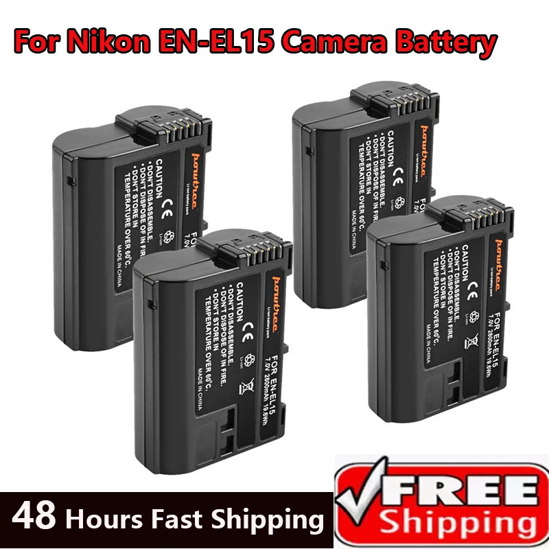 2800mAh EN-EL15 ENEL15 EN EL15 Camera Battery For Nikon DSLR D600 D610 ...