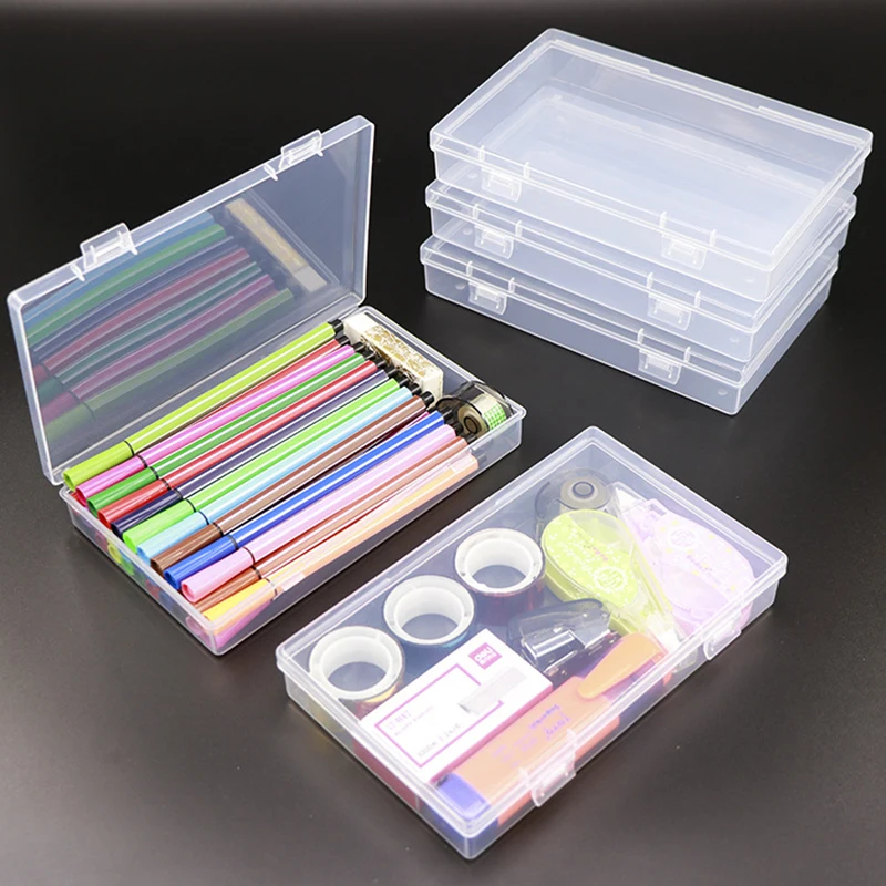 1/3 Pcs Clear Plastic Pencil Boxes, Translucent Pencil Boxes For School ...