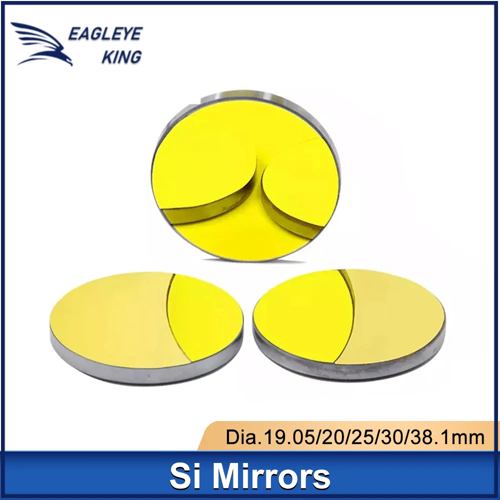 6 PCS Si Reflective Mirrors Laser Lens Dia.19.05mm 20mm 25mm 30mm 38.1 ...