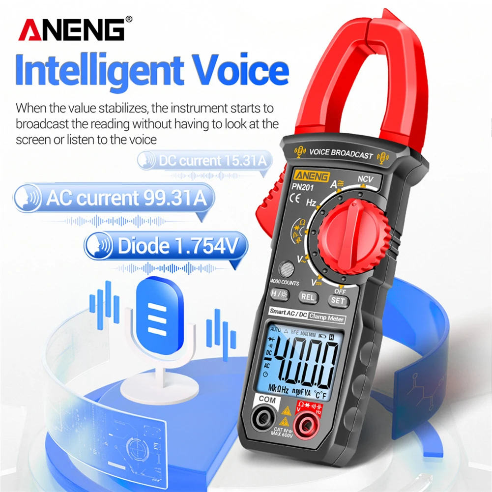 ANENG-PN201-Intelligent-Voice-Broadcast-Clamp-atual-Amper-metro-AC-DC ...