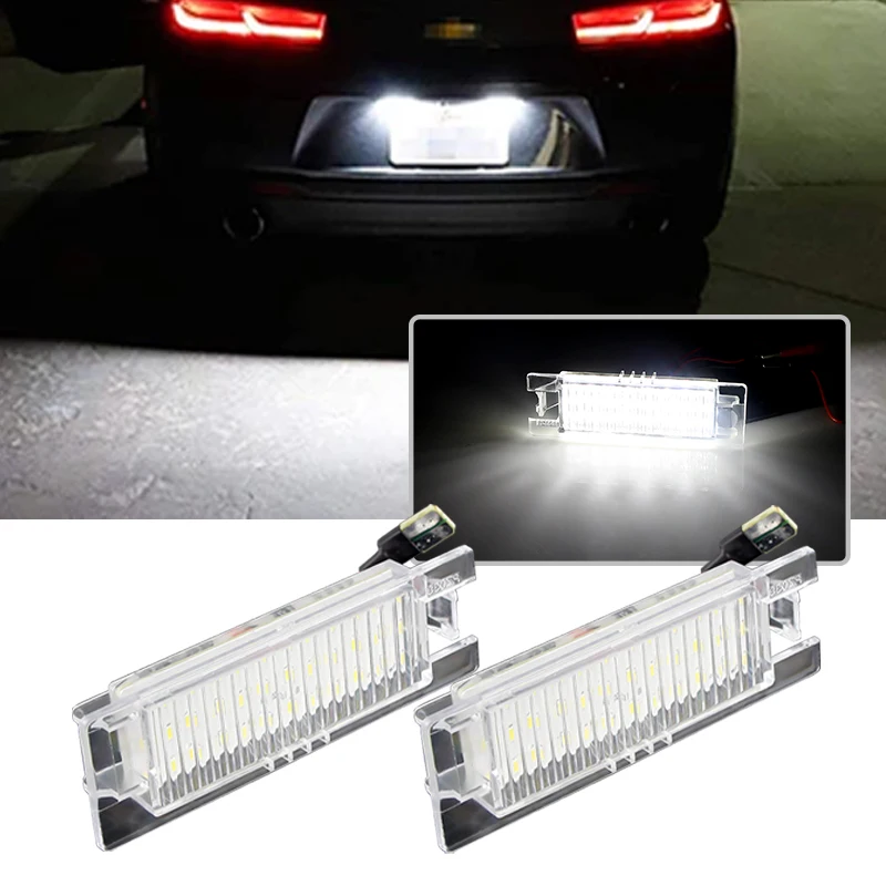2Pcs LED License Plate Light Number Plate Lamp Canbus For Chevrolet ...