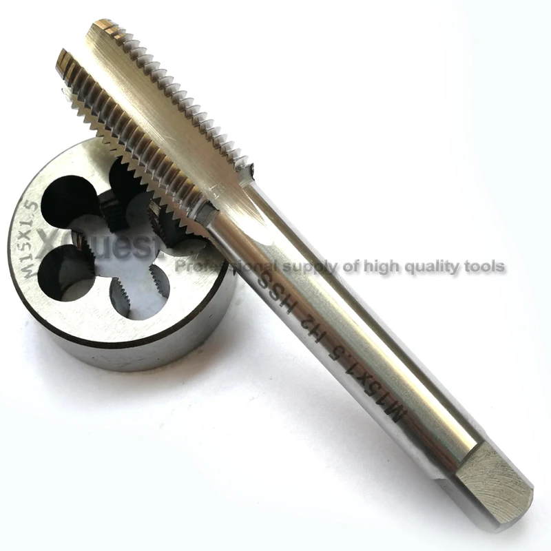 1set-HSS-Metric-Fine-thread-Hand-tap-M15-Round-die-M15X1-5-M15X1-25 ...