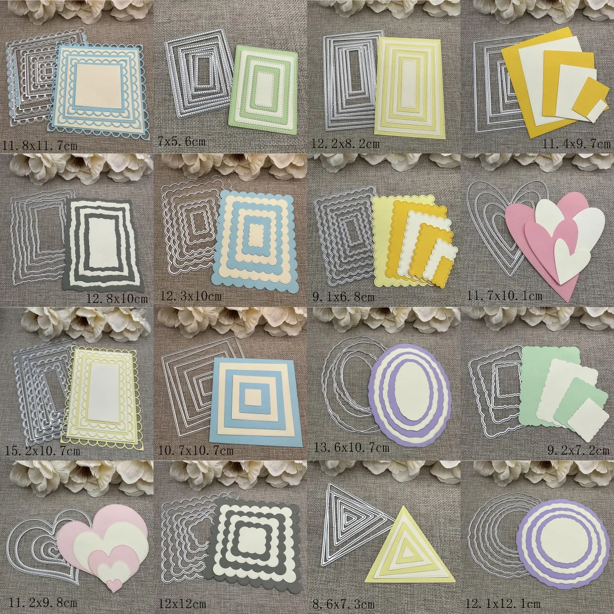 Various shape frame series Metal Cutting Dies Stencils For DIY ...