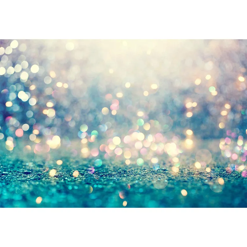 Turquoise Glitter Polka Dots