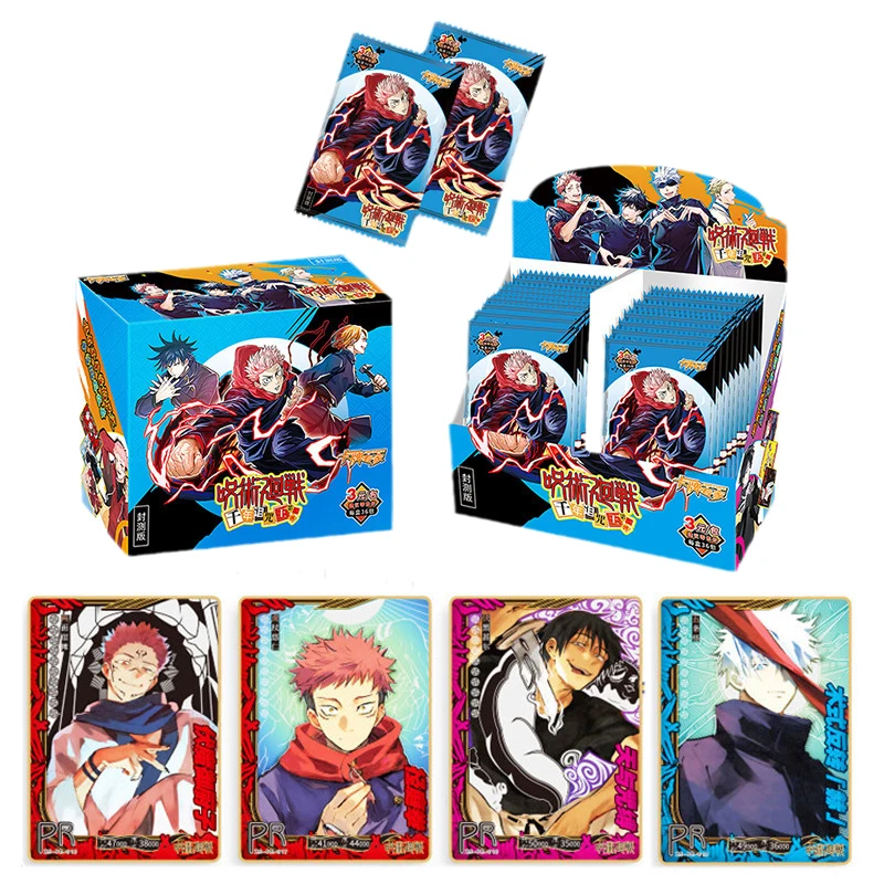 Anime Jujutsu Kaisen kartları toplama kartları kutusu satoru gojo şekil ...