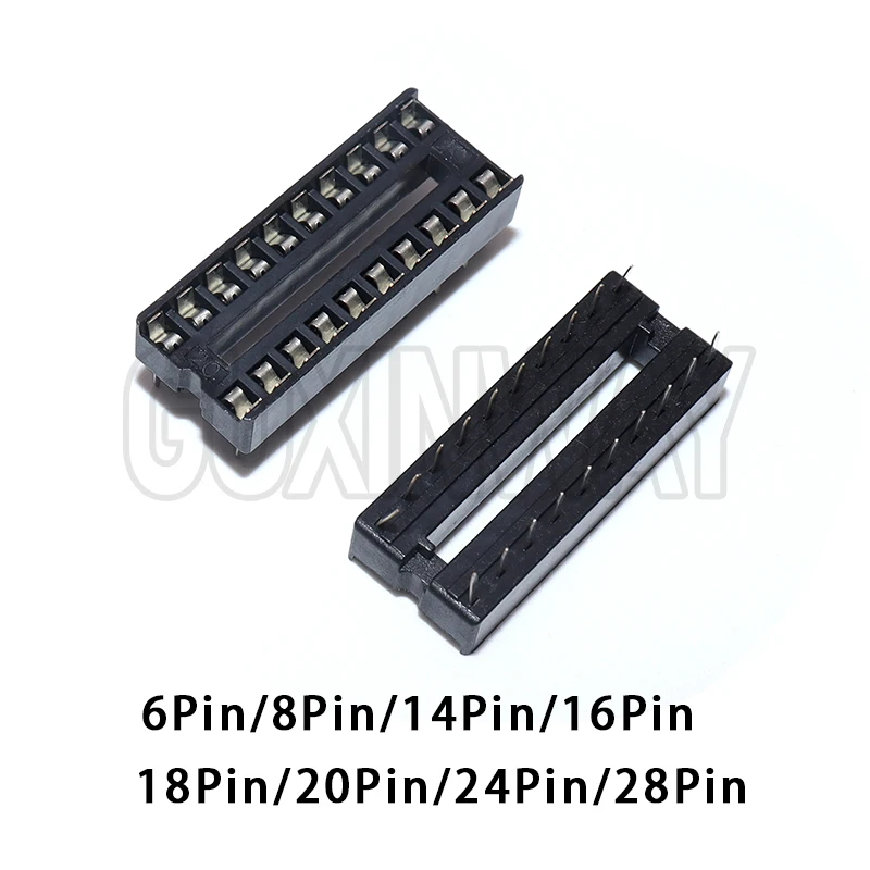 10PCS IC Seat DIP IC Socket Adaptor Solder DIY Sockets 6pin 8pin 14pin ...