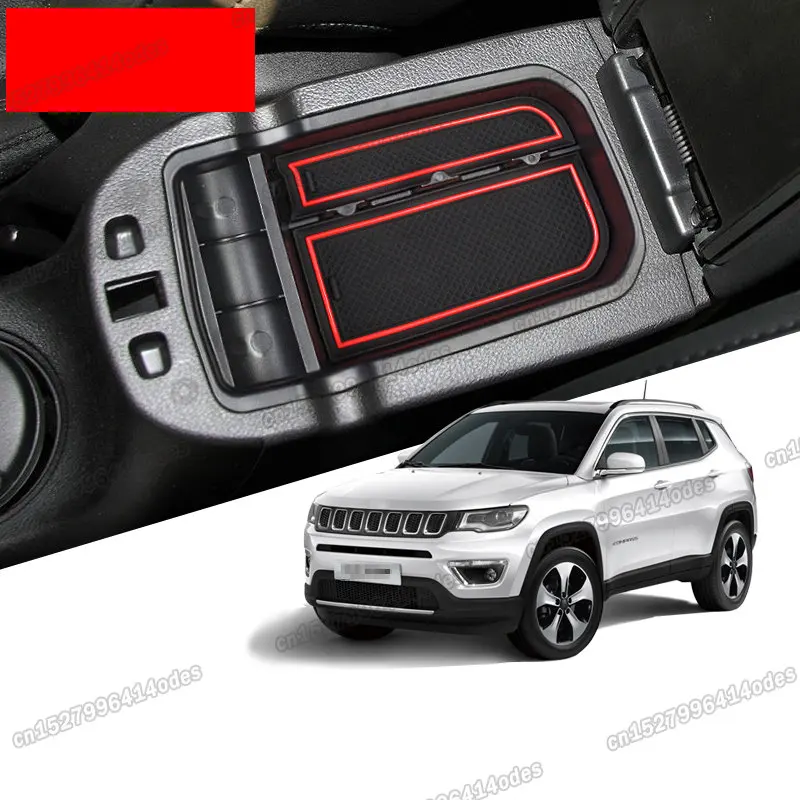 Lsrtw2017 Car Center Armrest Plate Storage Box Trims Moldings For Jeep ...