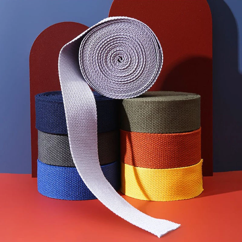 Cotton Polyester Strap Webbing | Canvas Ribbon Belt Bag Webbing - New ...