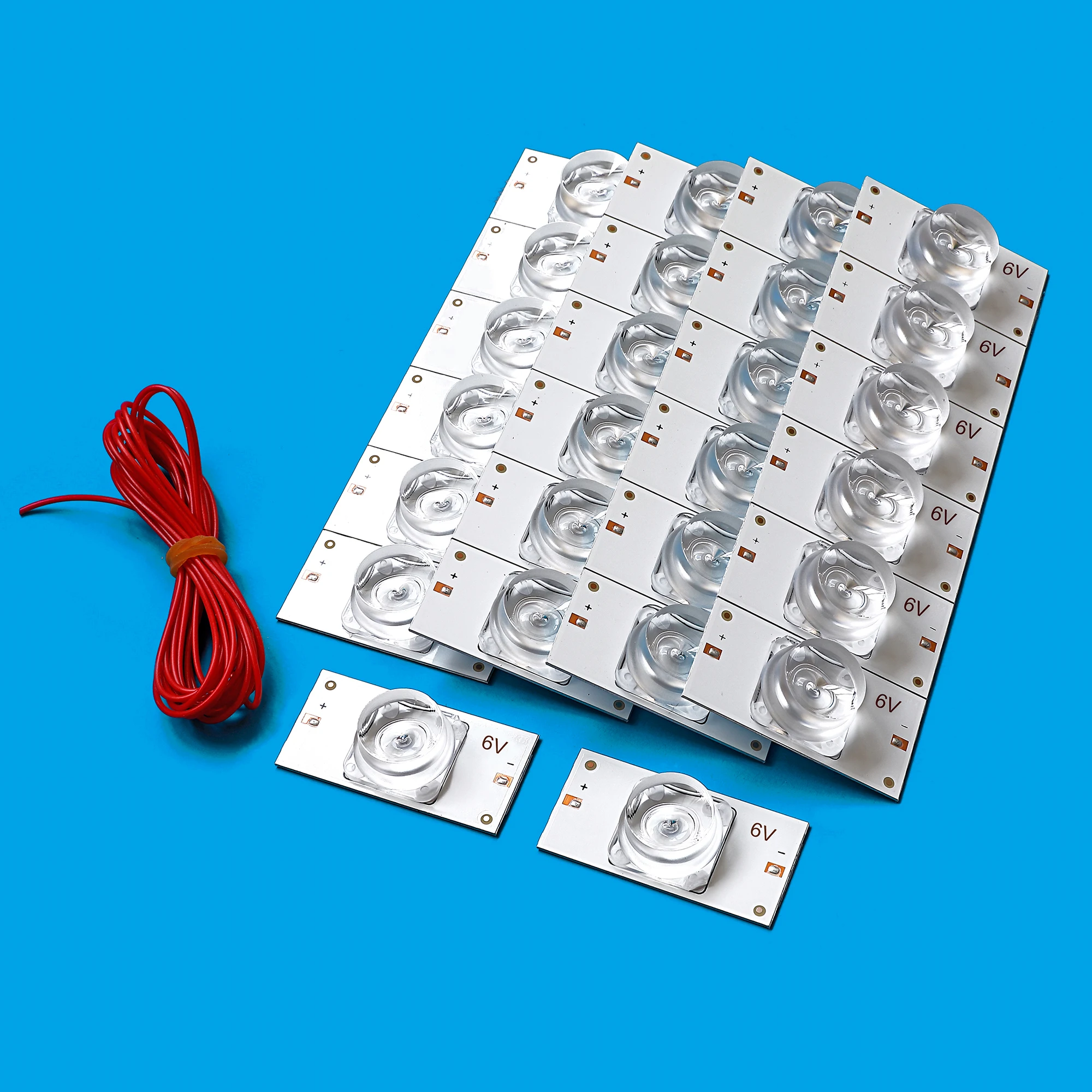 100-pcs-LED-Backlight-strip-6V-3V-SMD-Lamp-Beads-with-Optical-Lens ...