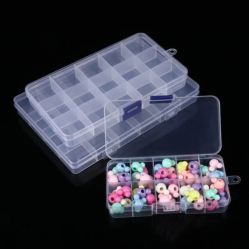 10grids-15grids-24grids-Plastic-Storage-Jewelry-Box-Compartment ...