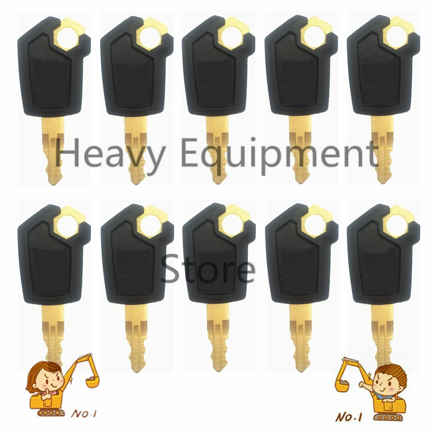 10PCS-Iron-key-Ignition-Switch-Loader-Dozer-key-For-caterpillar-cat ...