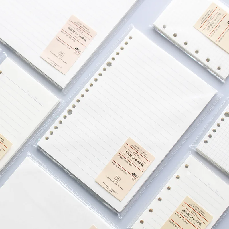 60-Sheets-Loose-Leaf-Notebook-B5-A5-A6-A7-Inner-Page-Refill-Paper-Blank ...