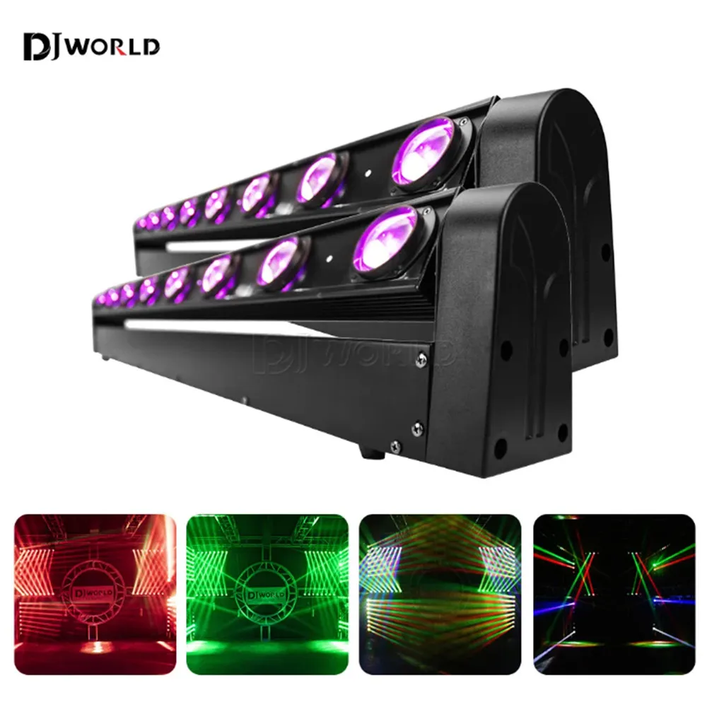 2pcs 8X12W LED Bar Beam Moving Head Light Hot Wheel Infinite Rotating 9 ...