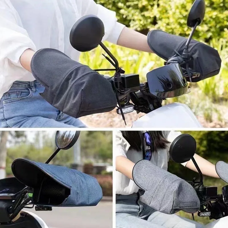 1 Pair Motorcycle Handlebar Gloves Waterproof Sun Protection Gloves ...