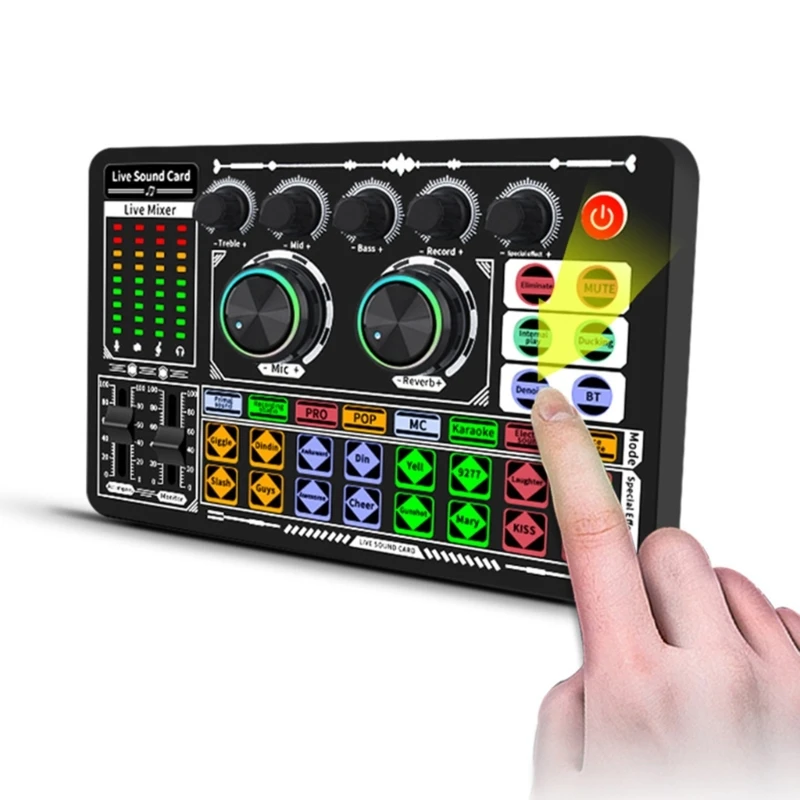 Professional-Live-Sound-Card-Noise-Reduction-Sound-board-Sound-Mixer ...