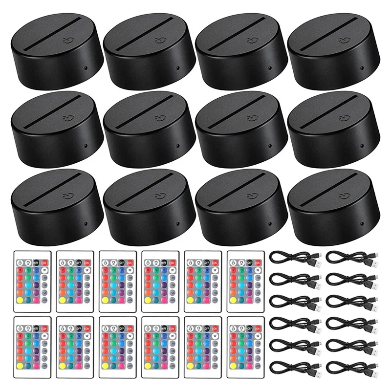3D Night LED Light Lamp Base 16 Colors LED Light Display Base,For ...
