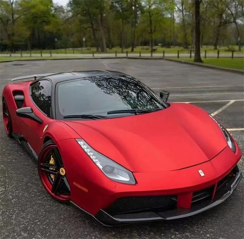 For Ferrari 488 High Quality REAL Carbon Fiber Front Bumper Diffuser ...