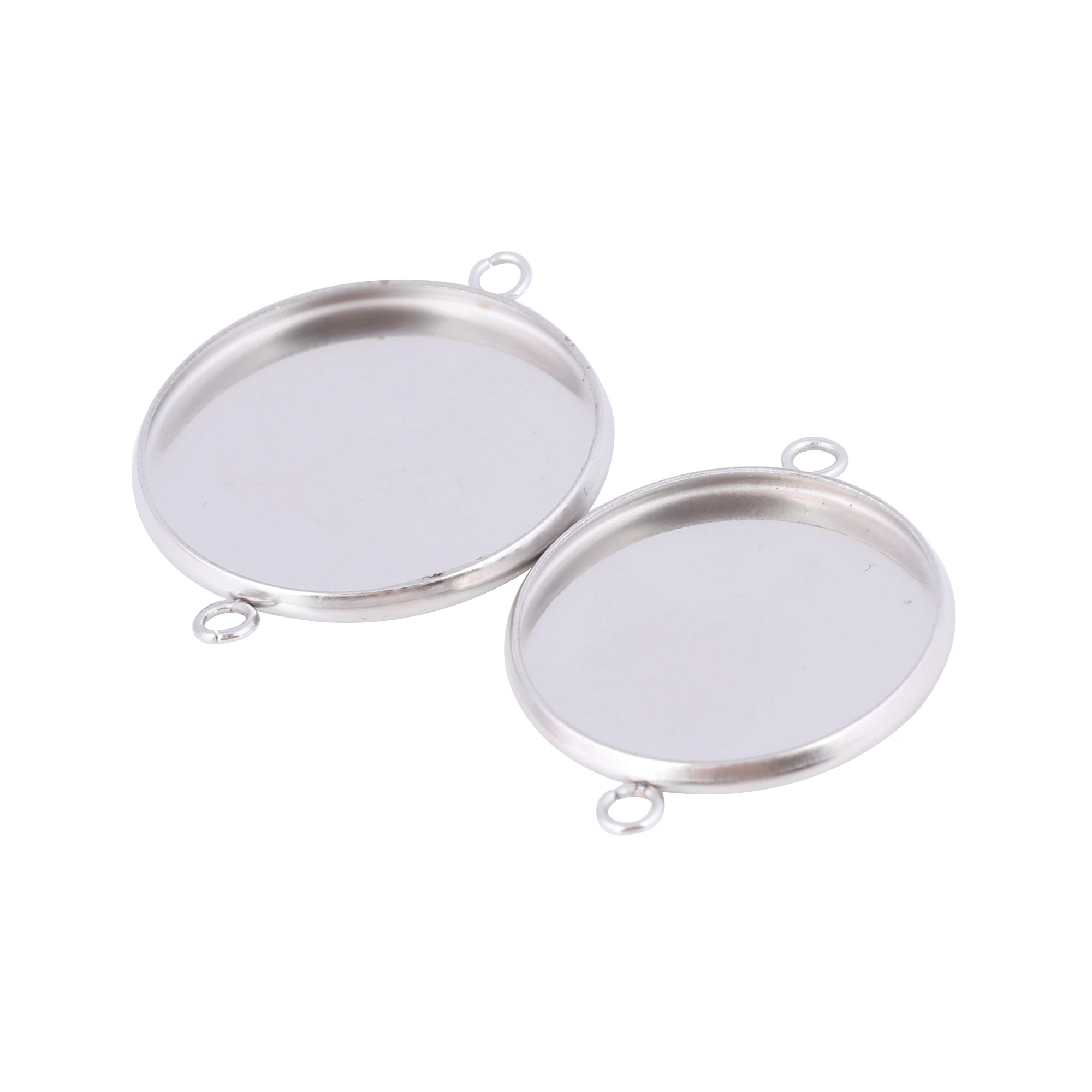 20pcs Stainless Steel Bracelet Cabochon Connector Base Blanks 10mm 12mm ...