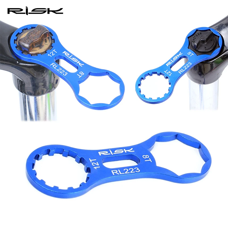 RISK Bicycle Front Fork Removal Tools MTB Road Bike 8T 12T Wrench ...