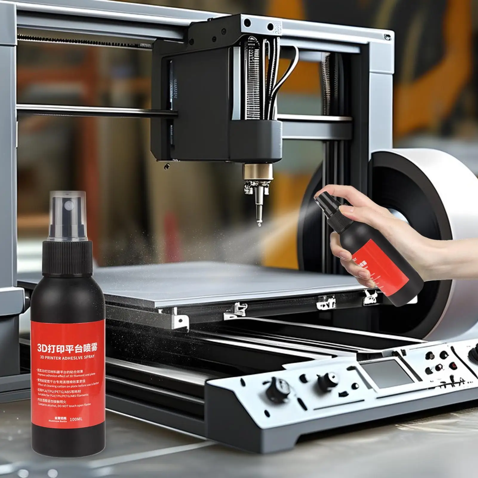 3D Printer Glue 100ml Hot Bed Glue Spray Avoid Warping High Adhesion ...