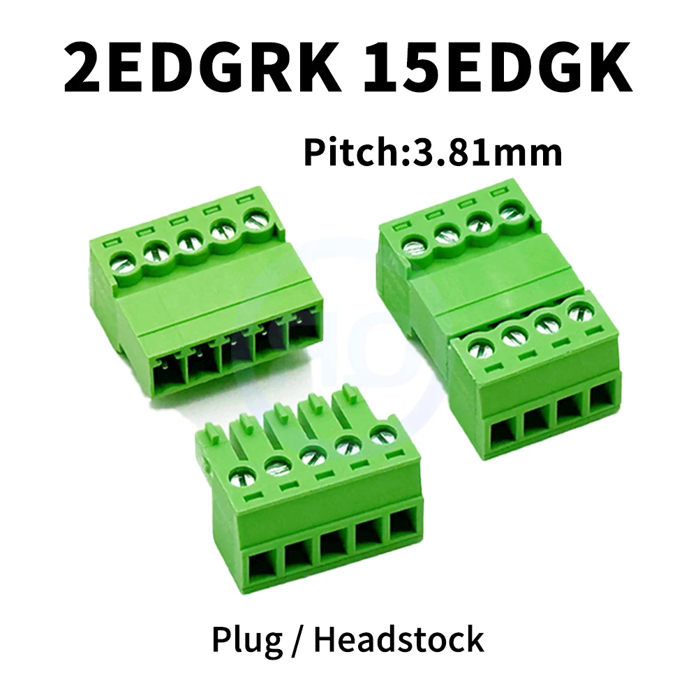 (10Sets) KF 2EDGRK + 2EDGK 3.81mm 3.5mm Plug-In Terminal Block ...