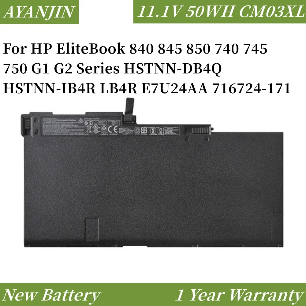 CM03XL 11.1V 4444mAh Battery for HP EliteBook 840 845 850 740 745 750 ...