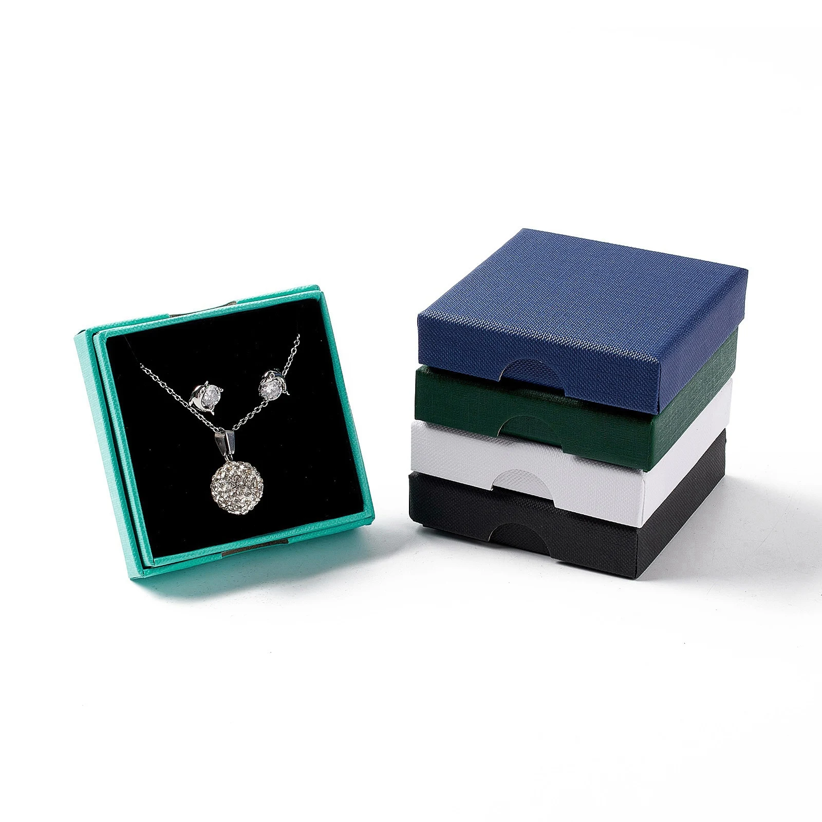 Paper Jewelry Packaging Box Necklace Bracelet Earrings Gift Boxes ...