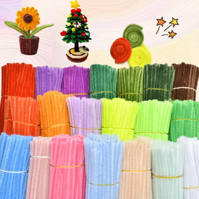 100-PCS-Twist-Bar-Chenille-Stems-Anvil-Wire-Craft-Pipe-Toys-DIY-Strips ...