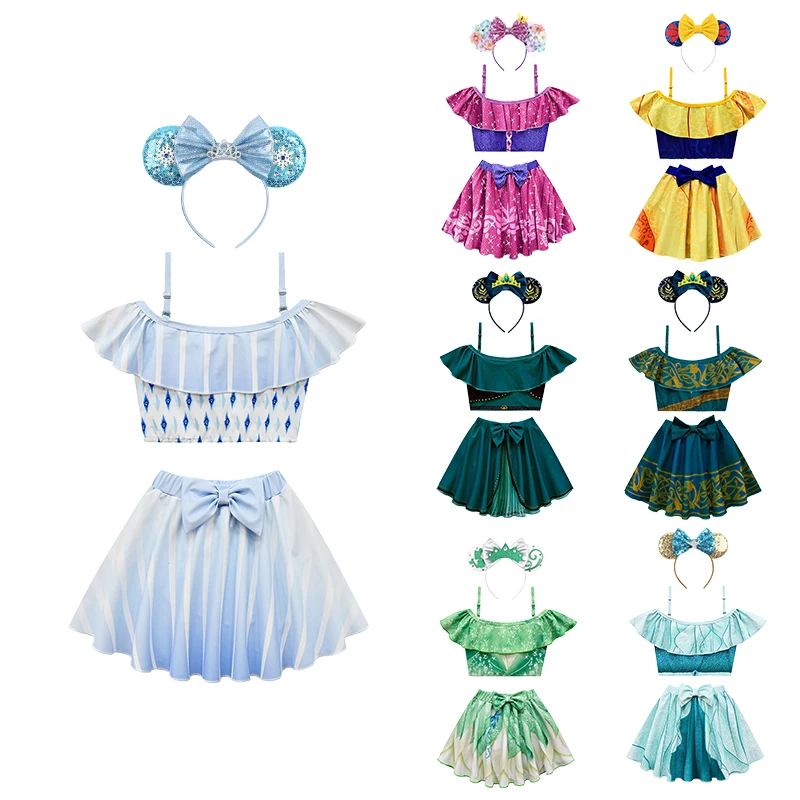 Swimsuit-2022-New-Girls-Snow-Queen-Elsa-Anna-Princess-Swimwear-Children ...