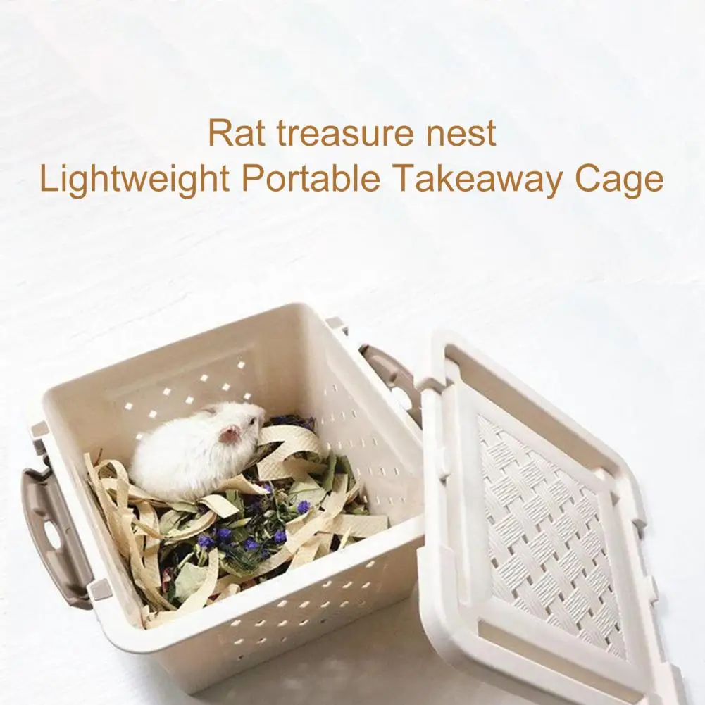 Convenient Hamster Carrier Plastic Hamster Cage Holes Design Transport ...