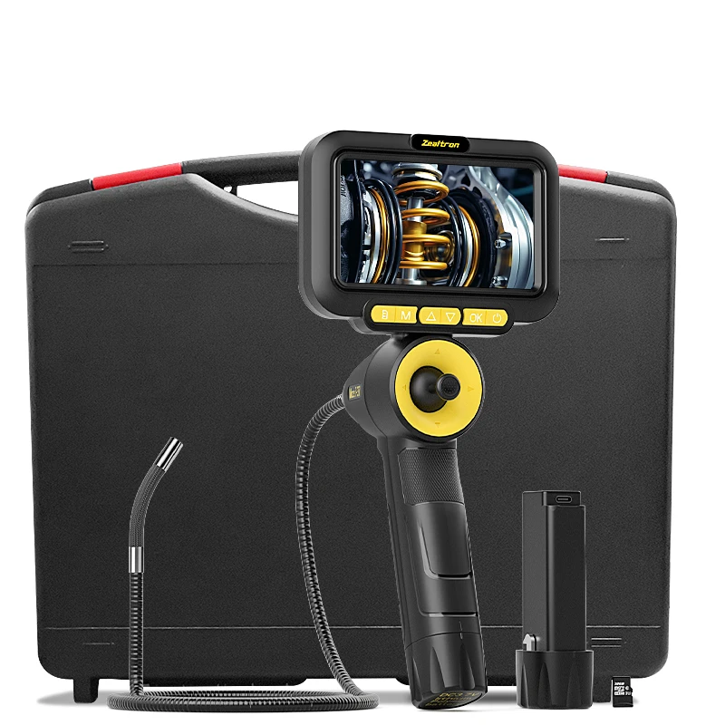 4-Way Articulating Endoscope Joystick 360° Rotation Camera 5’’ Screen ...