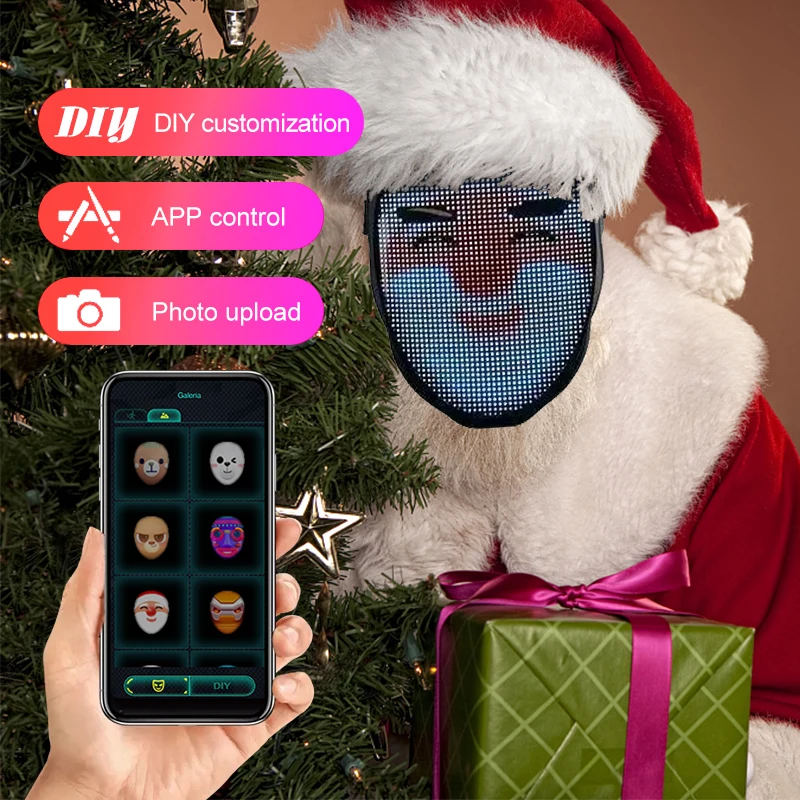 LED-Glowing-Mask-RGB-Full-Color-Luminous-Variable-Face-DIY-Photo ...