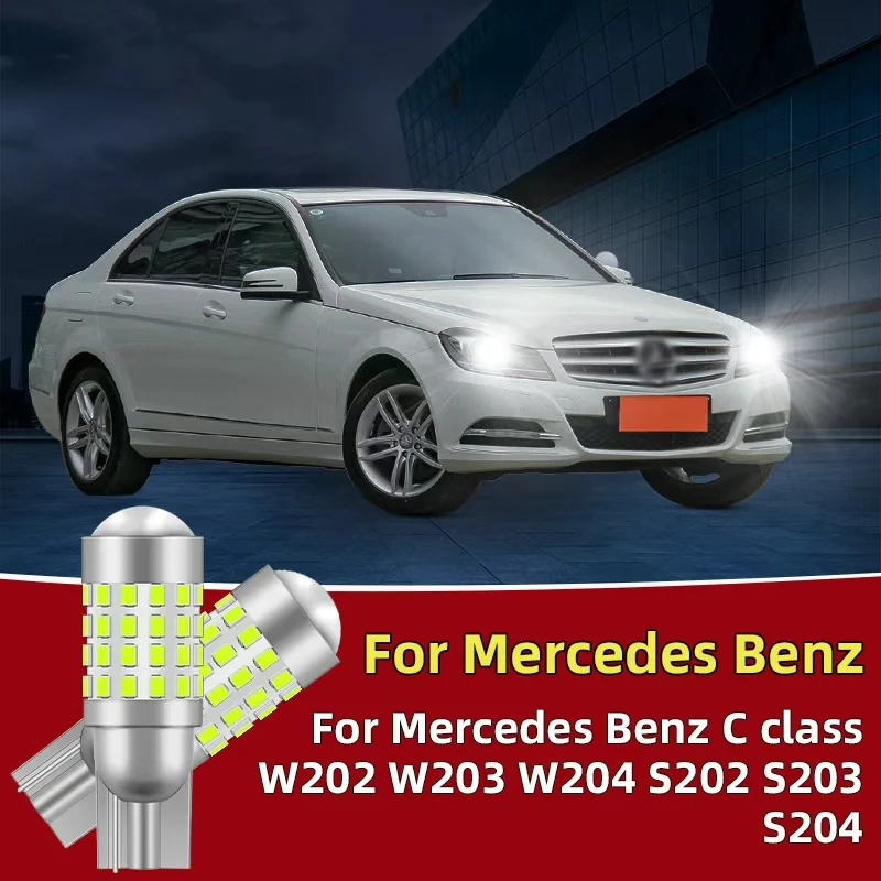 2Pcs T10 LED Bulbs Car Interior Clearance Lights For Mercedes Benz C ...