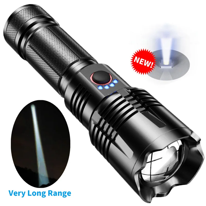 Linterna telescópica de largo alcance de alta potencia, linterna ...