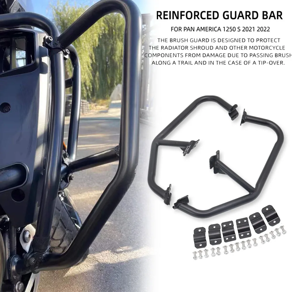 Motorcycle Black Bumper Engine Guard Crash Bars For PAN AMERICA 1250 ...