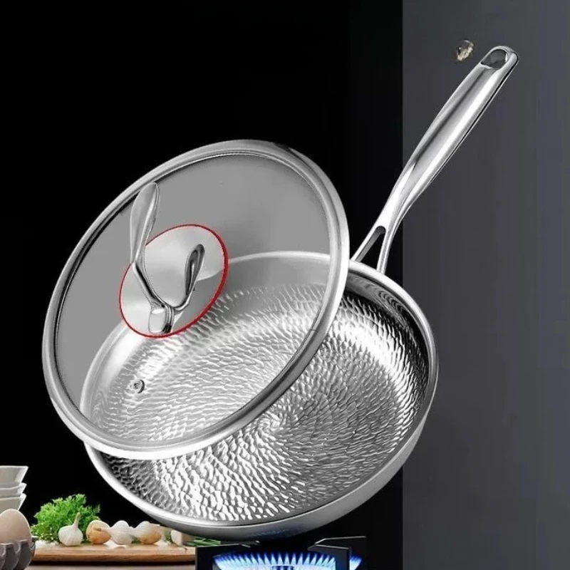 Flat Bottomed Non Stick Pan Titanium Home Style Steak and Fried Egg 0 ...