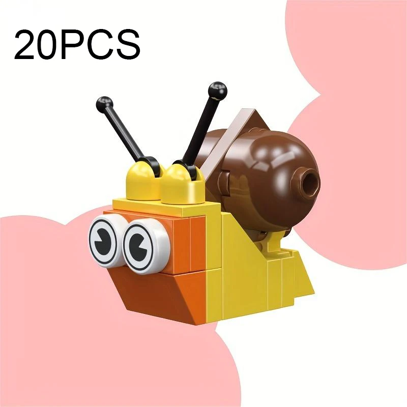 20PCS-Snail-Building-Blocks-Toy-Set-Cute-Animal-Party-Mini-Insect ...