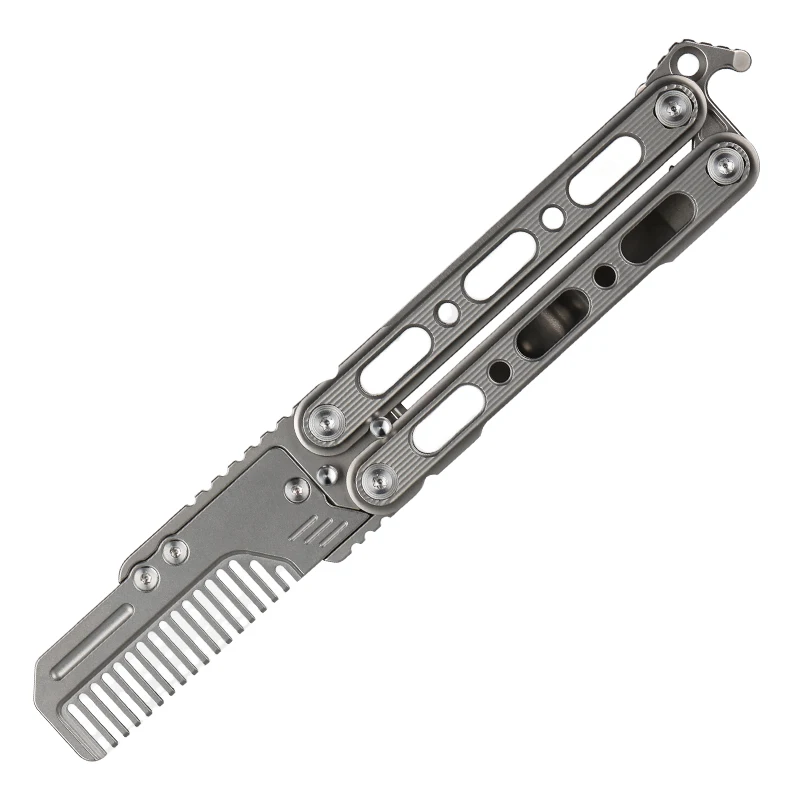 Blunt Blade Folding Knife Practice Titanium Alloy Outdoor Sports Blunt ...