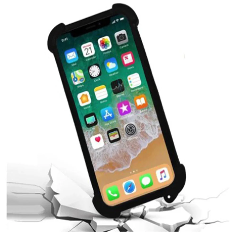 Caso universal silicone macio elástico pára choques capa do telefone ...