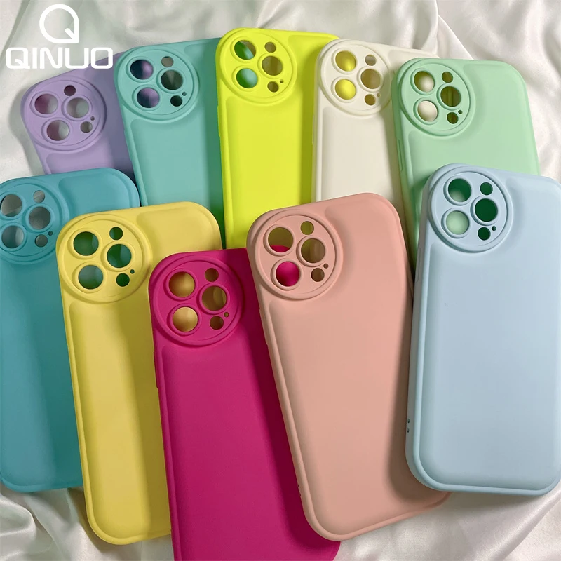 Liquid-Silicone-Candy-Oval-Camera-Air-Cushion-Case-for-iPhone-13-12-11 ...