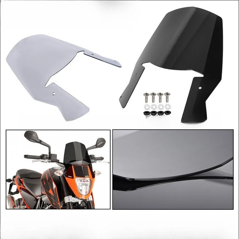 For KTM DUKE 690 (2012-2019) Motorcycle Windshield, Windscreen & Wind ...