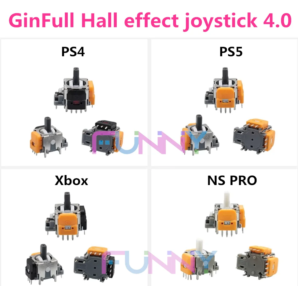 10PCS Ginfull Hall Effect Joystick 4th Gen For PS5 Switch Pro ...