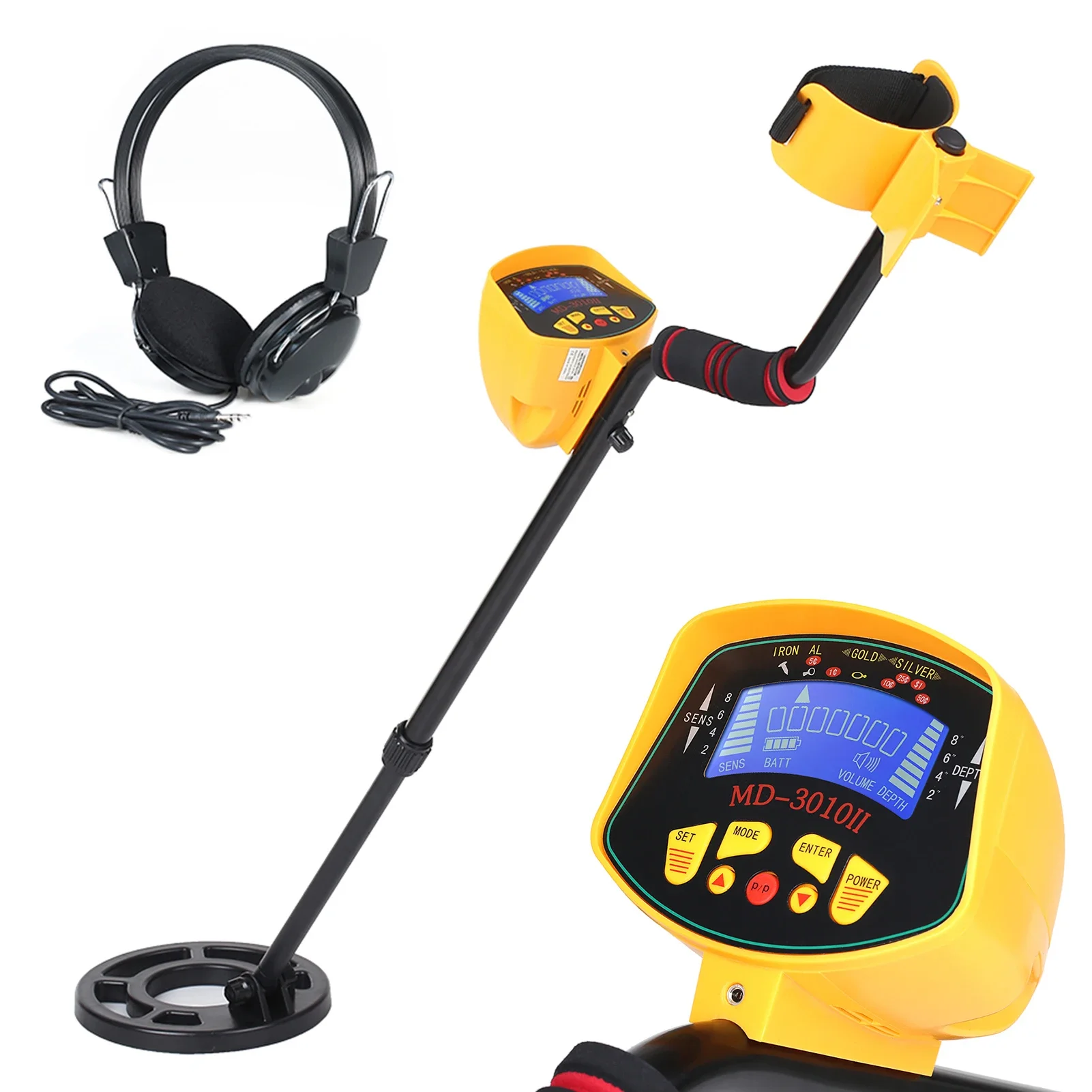 Digital Metal Detector MD3010II Detection Models Coins Jewelry All ...