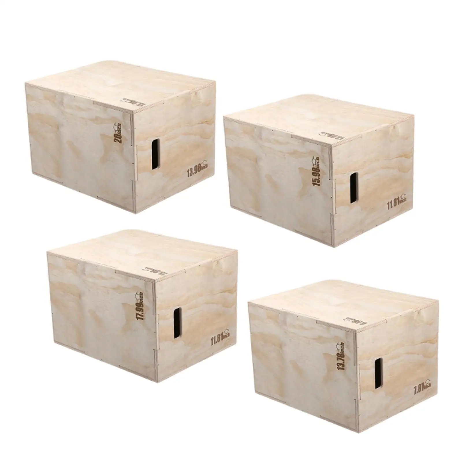 Wooden Plyo Box Exercise Equipment Multipurpose Plyometric Jump Box for ...