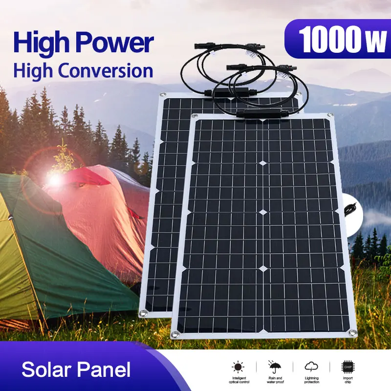 1000W-Solar-Panel-Kit-12V-High-Efficiency-Outdoor-Flexible-Solar-Panels ...