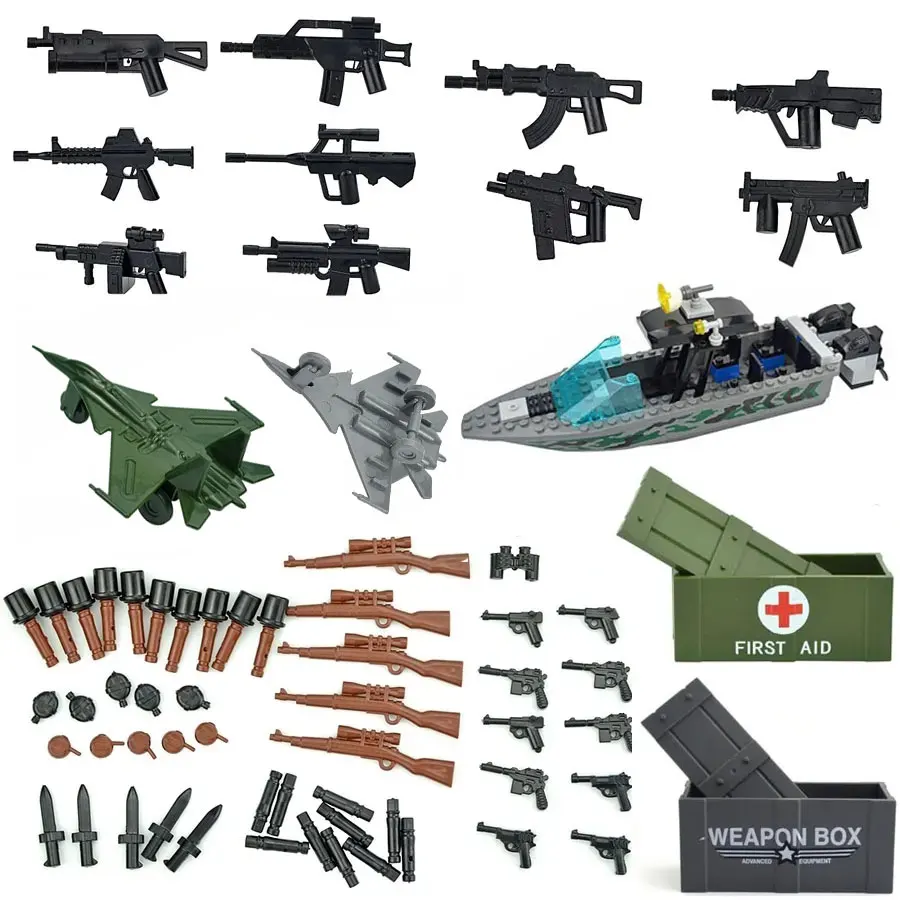 Army Guns Bricks Weapon Pieces Pack Blocks Soldiers Figure Accessories ...